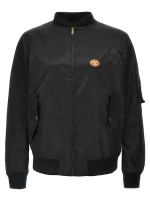 Valentino Garavani Logo Bomber Jacket - Black