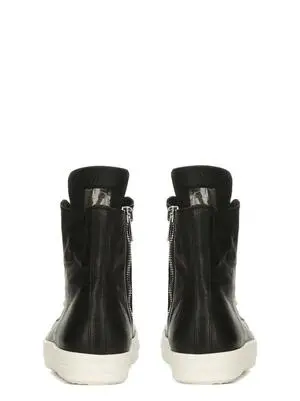 Rick Owens Leather Sneakers - Black