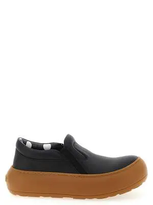 Moschino Ollie Leather Slip-on Sneakers - Black