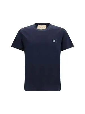 Valentino Garavani Cotton Vlogo T-shirt - Blue