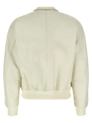 JIL SANDER Leather Bomber Jacket