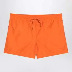 Gucci Gucci Orange Swimsuit With Logo Men Orange