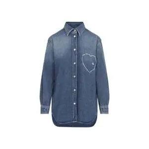 Moschino Heart Denim Shirt - Blue