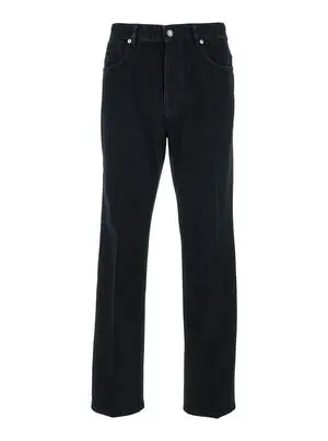 Givenchy Jeans With Belt Loops In Denim - Black