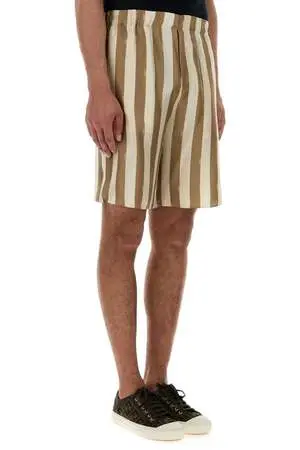 Fendi Printed Silk Bermuda Shorts