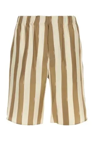 Fendi Printed Silk Bermuda Shorts - Multicolor