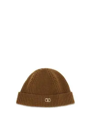 Valentino Garavani Cashmere Beanie - Brown