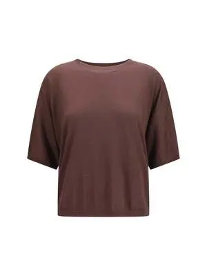 Brunello Cucinelli Cashmere And Silk Short-sleeve Sweater - Purple