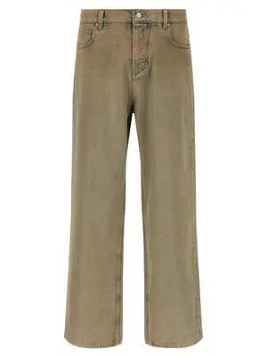 Amiri Wide Leg Jeans - Cream
