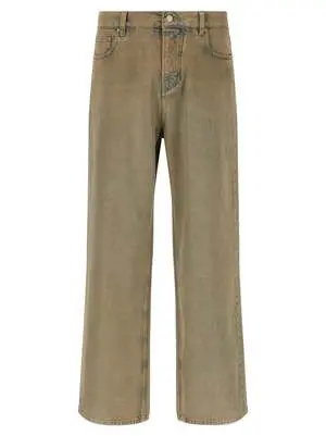 Amiri Wide Leg Jeans - Cream