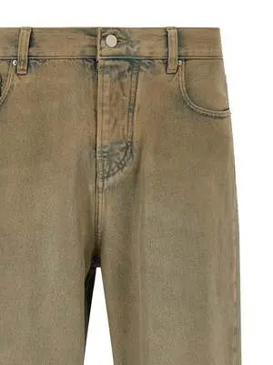 Amiri Wide Leg Jeans - Cream