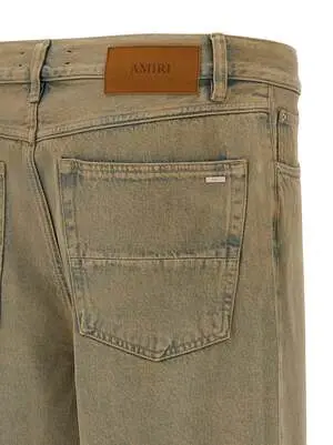 Amiri Wide Leg Jeans - Cream