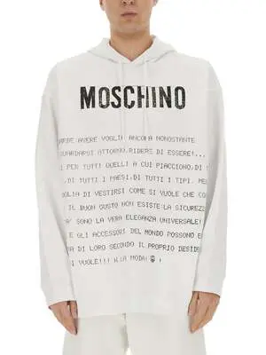 Moschino Archive Message Hoodie - White