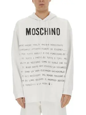 Moschino Archive Message Hoodie - White
