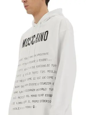 Moschino Archive Message Hoodie - White