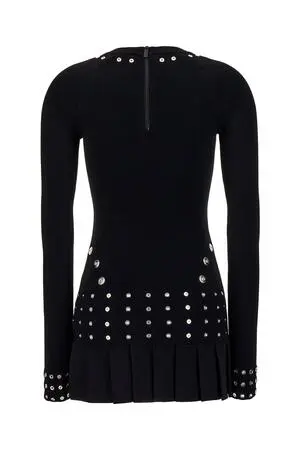 Off-White Embellished Long-sleeve Dress - Multicolor