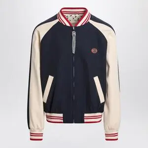 Valentino Garavani Cream Bomber With Mixed Wool Vlogo