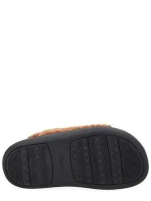 Moon Boot Shearling Sandal - Brown
