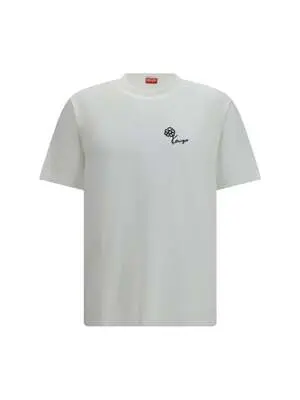 Kenzo Tulip Embroidered Cotton T-shirt - White