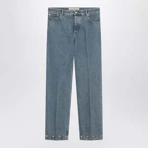 Valentino Garavani Medium Jeans With Cabochons - Blue