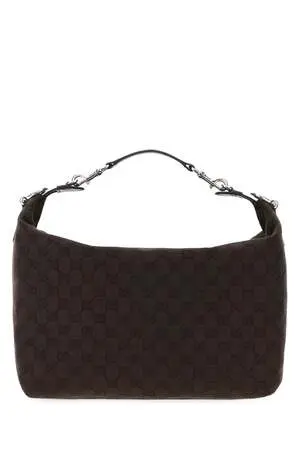 Gucci Chocolate Gg Fabric Medium Brera Handbag - Brown
