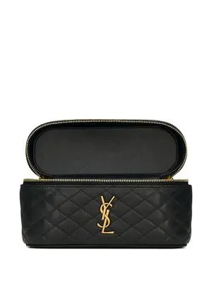 Saint Laurent Lambskin Gaby Vanity Bag - Black