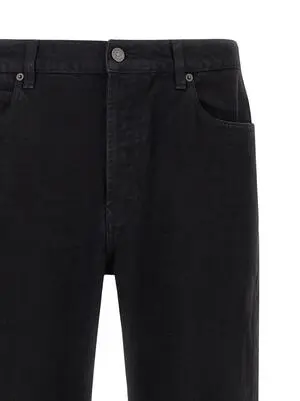 Saint Laurent Straight Leg Denim Jeans - Black