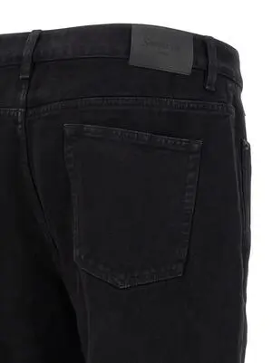 Saint Laurent Straight Leg Denim Jeans - Black