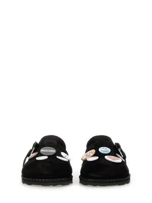Moschino Pin Suede Sandals