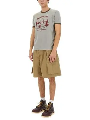 Dsquared2 T-shirt With Print - Gray