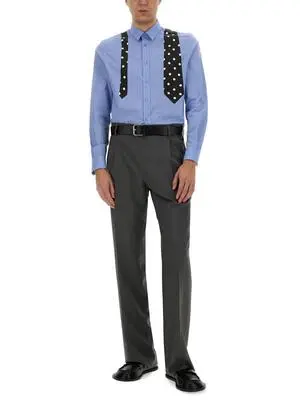 Moschino Virgin Wool Trousers - Gray