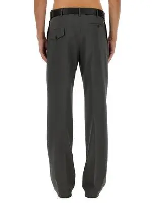 Moschino Virgin Wool Trousers - Gray