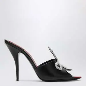 Valentino Garavani Coeur Vipã¨re Slide Sandals In Goatskin - Black
