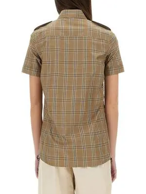 Burberry Cotton Check Shirt - Brown