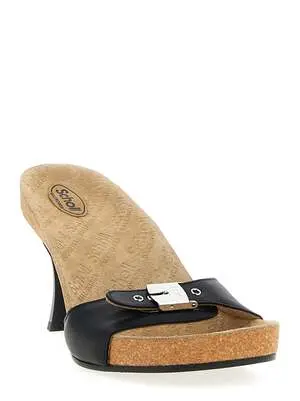 Balenciaga X Scholl Calf Leather Sandals - Black