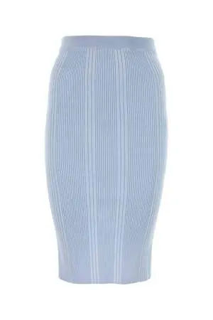 Bottega Veneta Pastel Light- Cotton Skirt - Blue