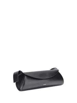 JIL SANDER Large Cannolo Shoulder Bag - Black