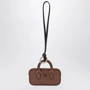 Miu Miu Trick Arcadie In Cognac-coloured Leather - Brown