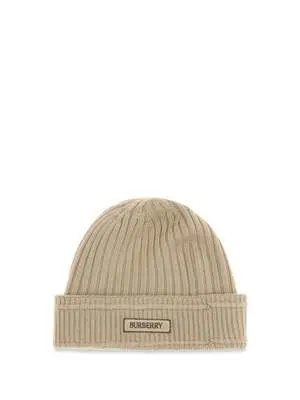 Burberry Wool Beanie - Cream