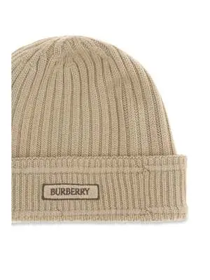 Burberry Wool Beanie - Cream