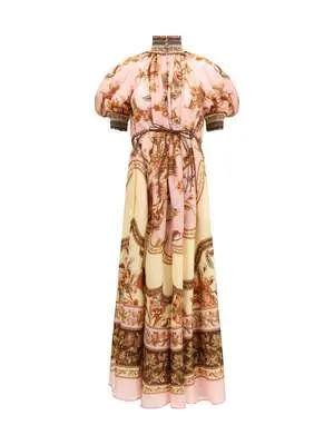 Zimmermann Aster Billow Silk Dress - Multicolor