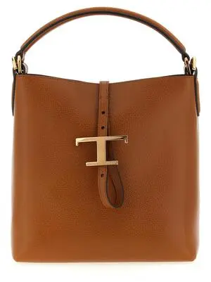 TOD'S T Timeless' Mini Bucket Bag - Brown