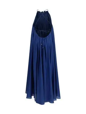 Zimmermann Aster Pleated Pearl Dress - Blue