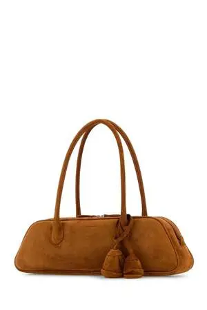 Magda Butrym Caramel Suede Shoulder Bag