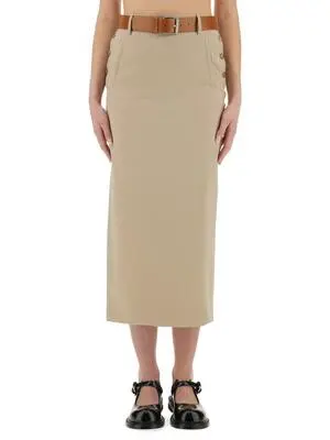 Moschino Tailored Twist Long Skirt