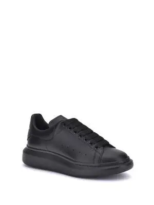 Alexander McQueen Leather Sneakers - Black