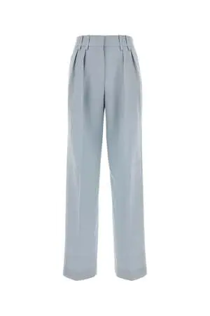 JIL SANDER Pastel Light Wool Palazzo Pant - Blue