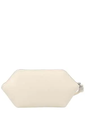 GANNI Raspberry Print Makeup Pouch - Cream