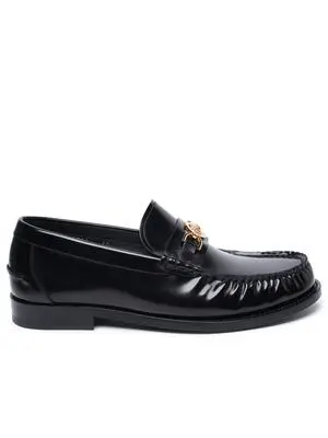 Versace Leather Loafers - Black