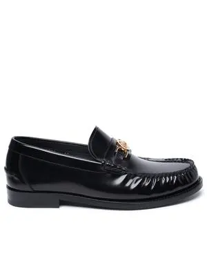 Versace Leather Loafers - Black